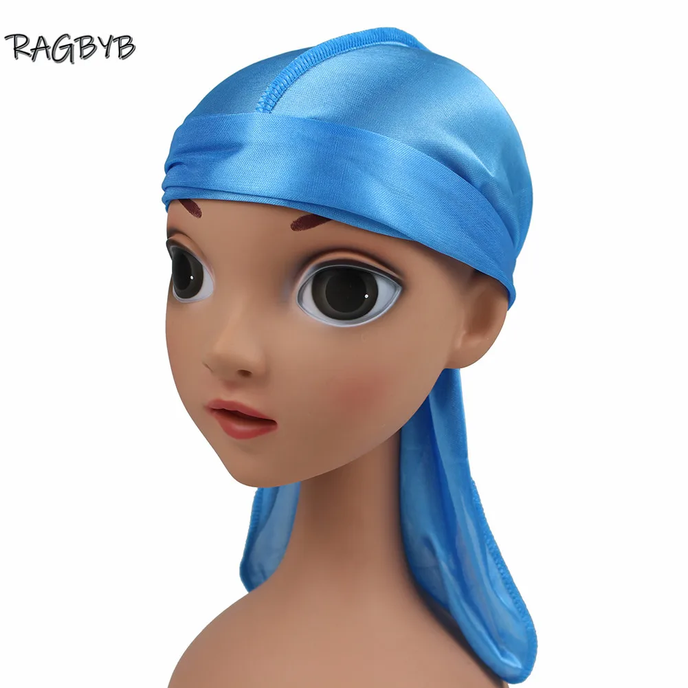 Kids Silk Durag Soft Hair Cover Protection Bandanas Child Silky Durags ...