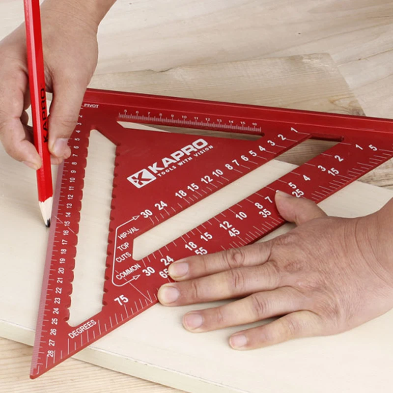 Kapro-aluminum-alloy-triangular-ruler-45-90-woodworking-ruler-angle ...