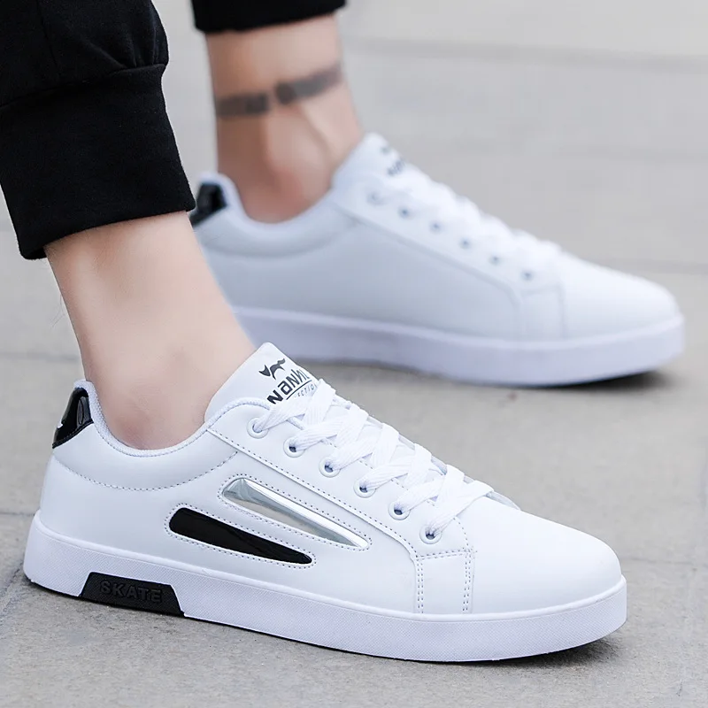 Chaussures pour hommes, nouvelles chaussures blanches décontractées ...