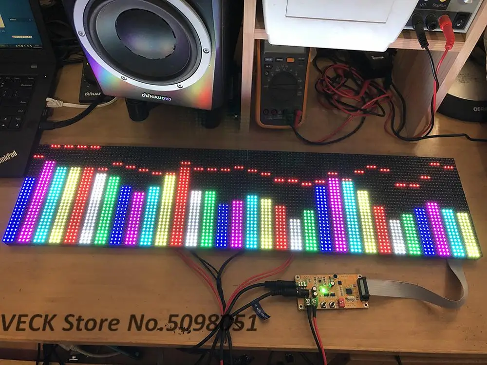 AS128 Full Color RGB Music Spectrum Display Screen KTV Stage LED Rhythm ...