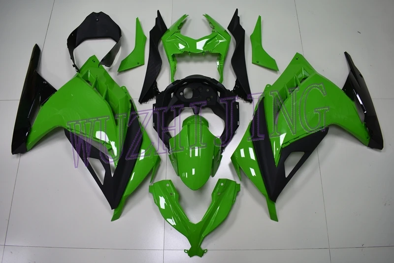 Full-Body-Kits-Zx300r-13-14-Plastic-Fairings-Zx300r-2016-Green-Black ...
