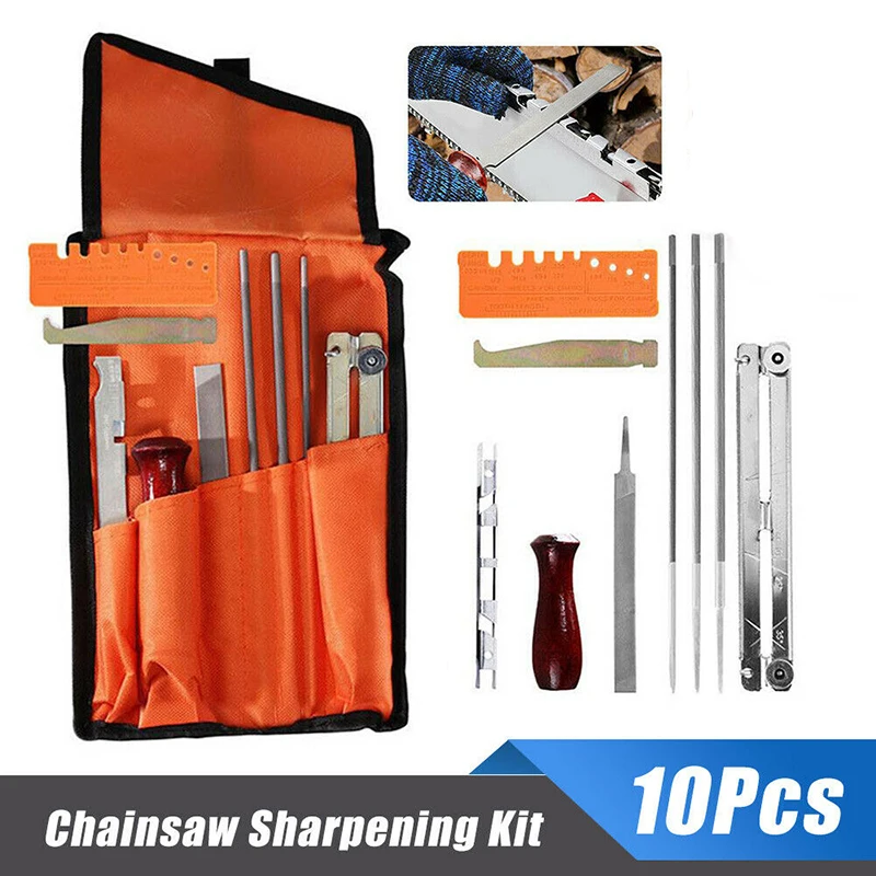 10Pcs Special Household Hand Tools Chainsaw Sharpening File Filing Kit ...