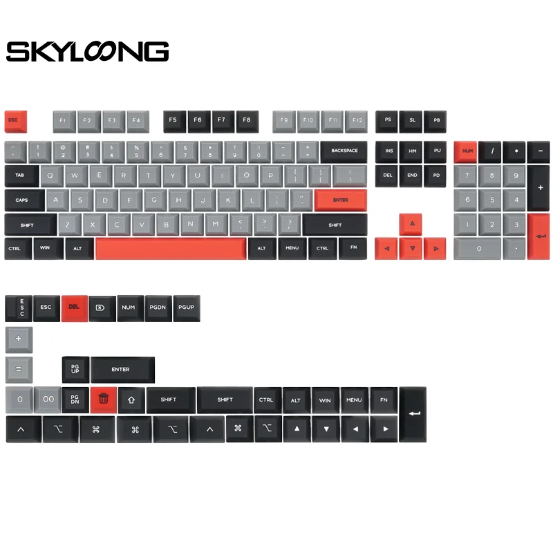 140 Keys/set Rubber Keycaps GK2 Profile For MX Switch GK61 GK64 68 84 ...