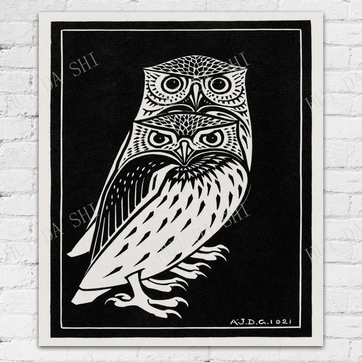 Black And White Owl Prints