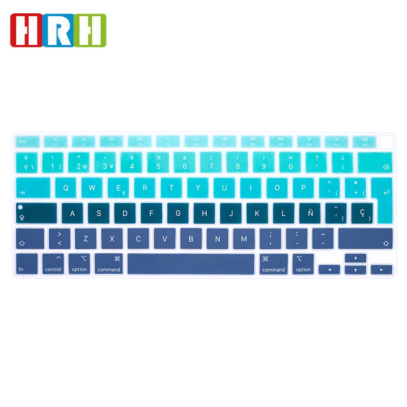 Hrh Rainbow Silicone Spanish Keyboard Skin Cover Protector Eu For ...