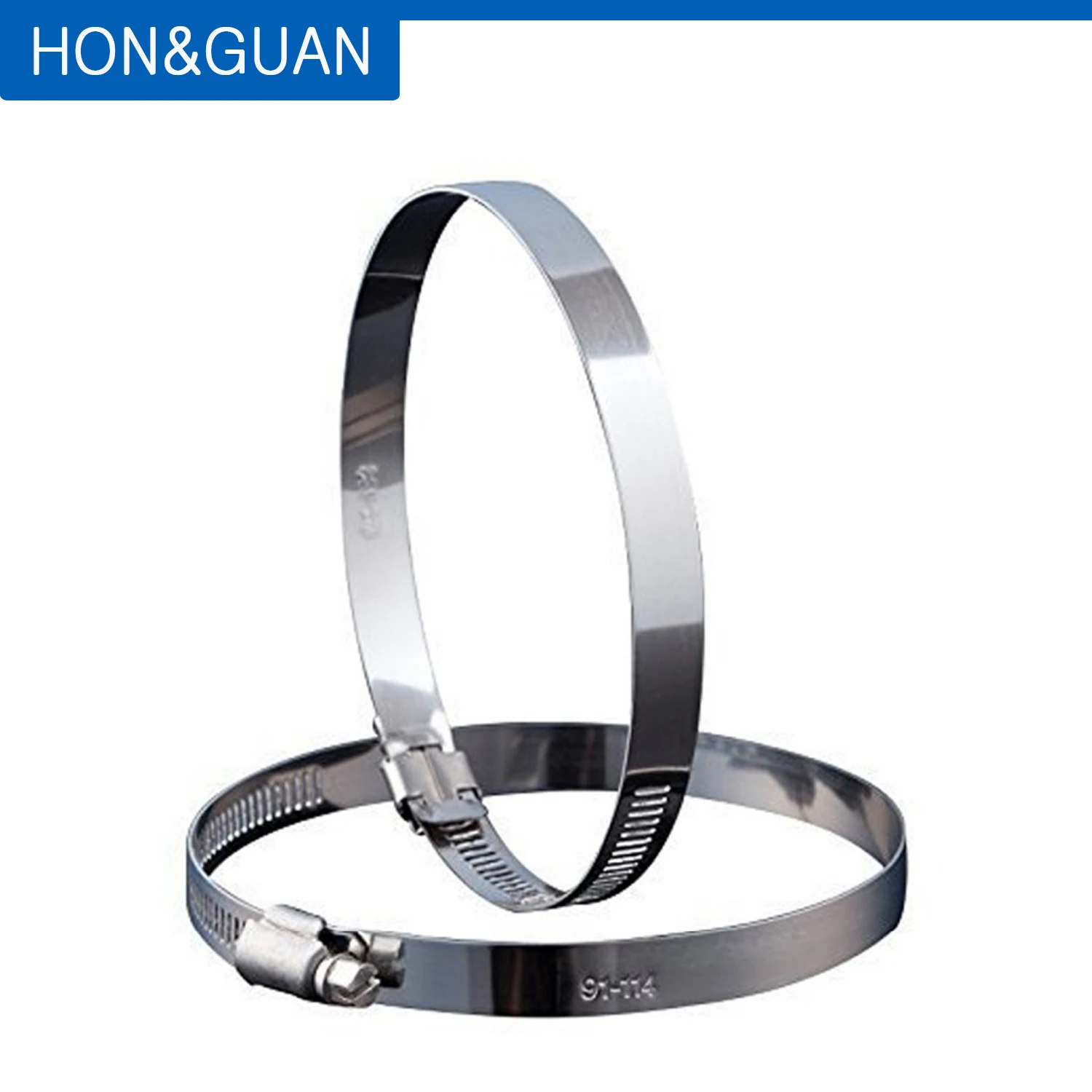 Hon&Guan 2pcs 6inch Hose Clips Duct Clamps Adjustable Stainless Steel ...