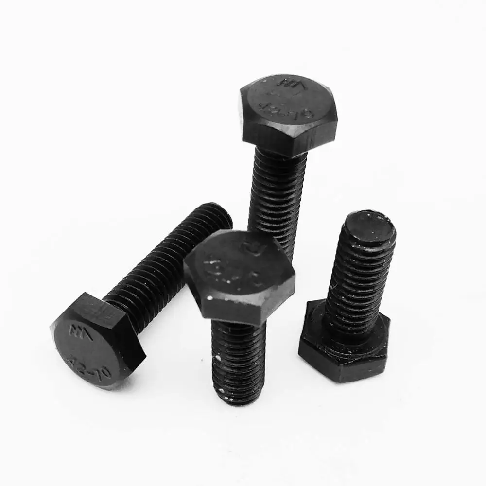 M8 M10 M2 GB5783 DIN933 검정색 304 스테인레스 스틸 외부 육각 헤드 캡 나사 볼트 나사 길이 16 ...