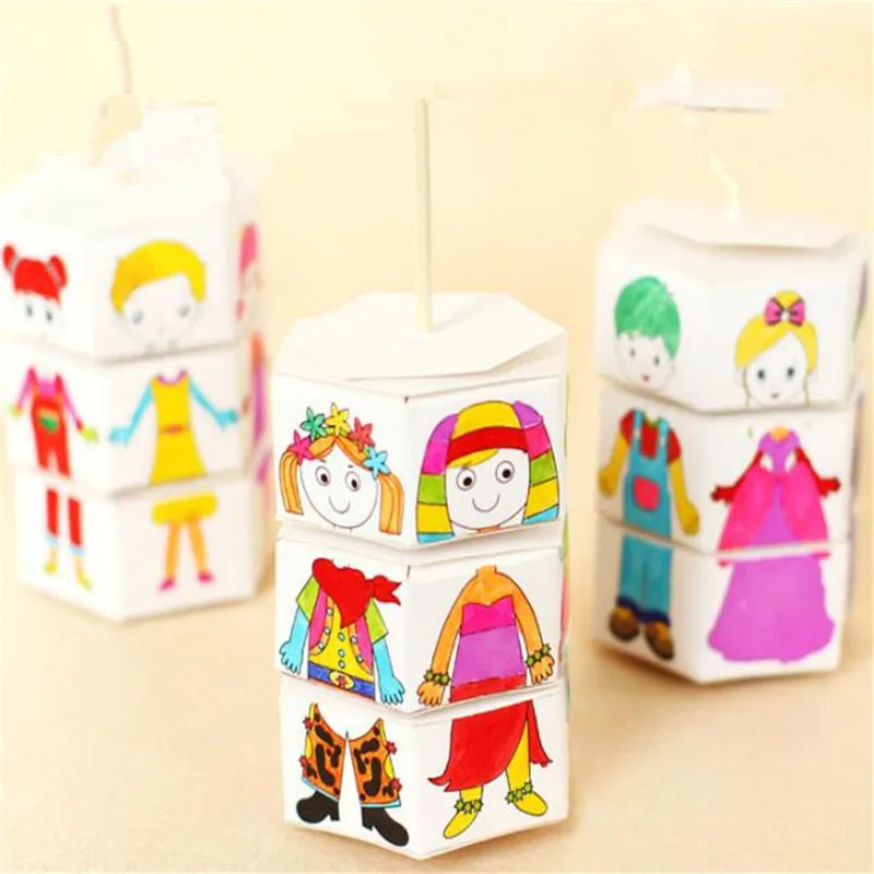 Self Made DIY Cute Cartoon Animals Doll Kids Glove Finger Education ...