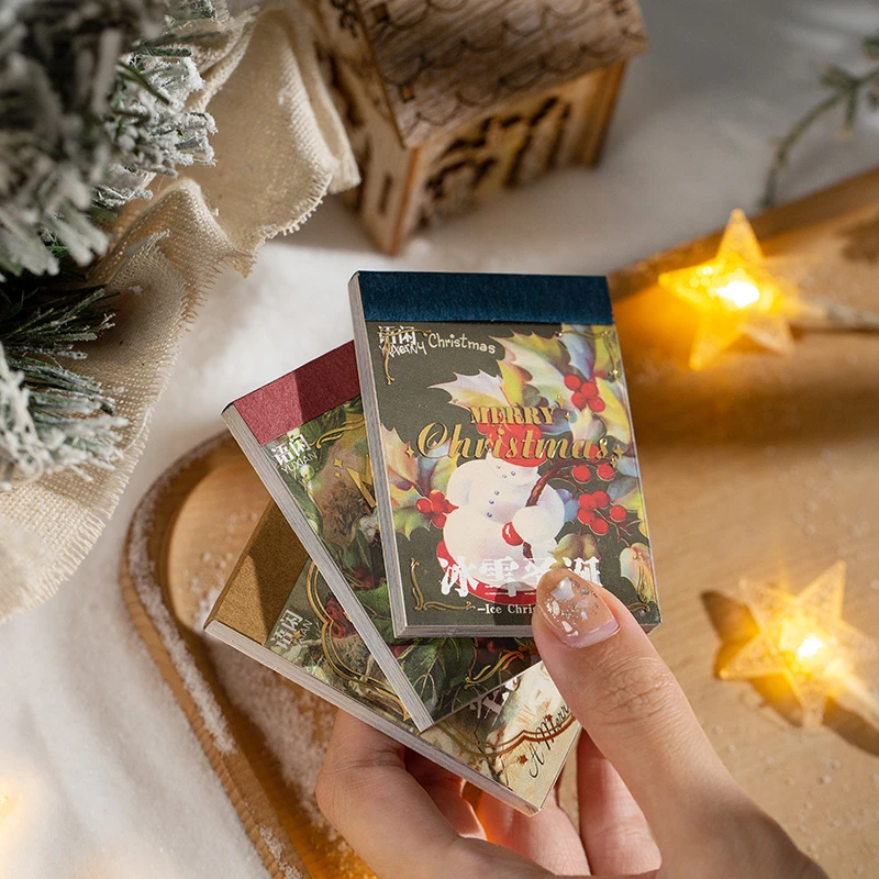 30 Sheets Retro Christmas gift Series Stationery Stickers Book Merry ...