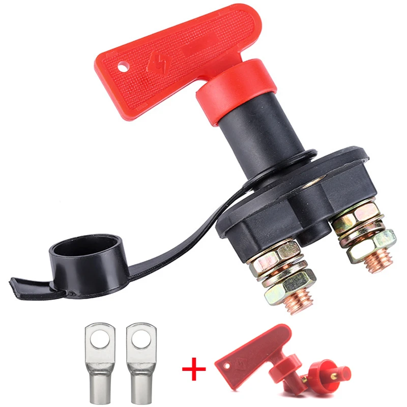 12v 24v Red 2key Cut Off Battery Main Kill Switch Vehicle Car Modify ...