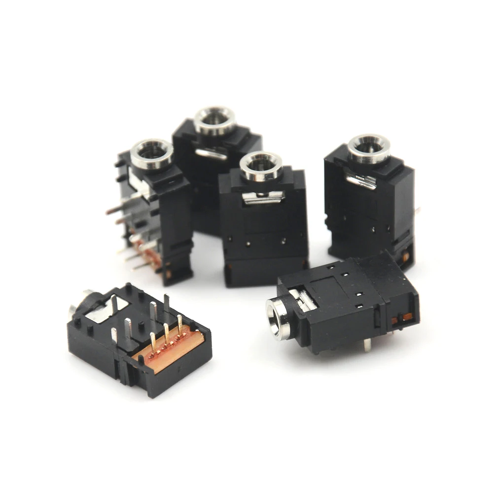 5Pcs-PJ-307-3-5mm-Stereo-Audio-Jack-Socket-3-5-Dual-Track-Headphone ...