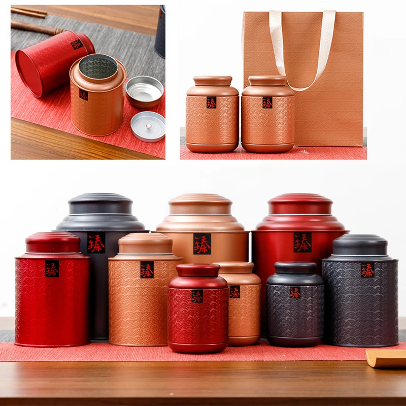 Tea Packaging Storage Gift Box Tinplate Double-layer Sealed Lid ...
