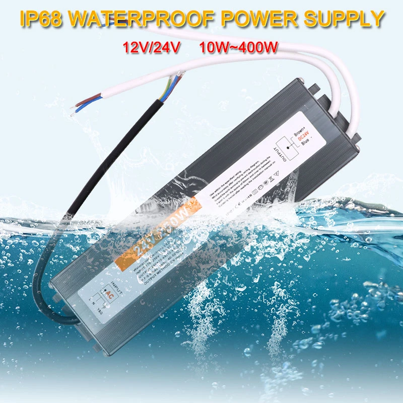 12v 24v Power Supply Ip67 Ip68 Outdoor Waterproof Transformer 110v 220v ...