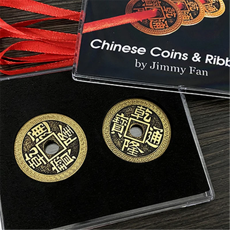 Chinese-Coins-And-Ribbon-By-Jimmy-Fan-Magic-Tricks-Size-38mm-Deluxe ...