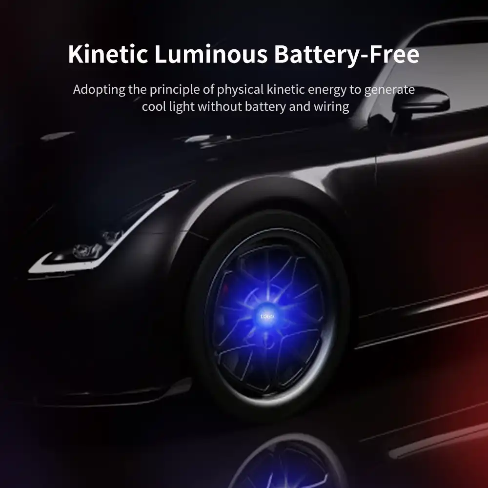 4pcs/set floating center caps wheel hub cap Lights illumination hub cap ...