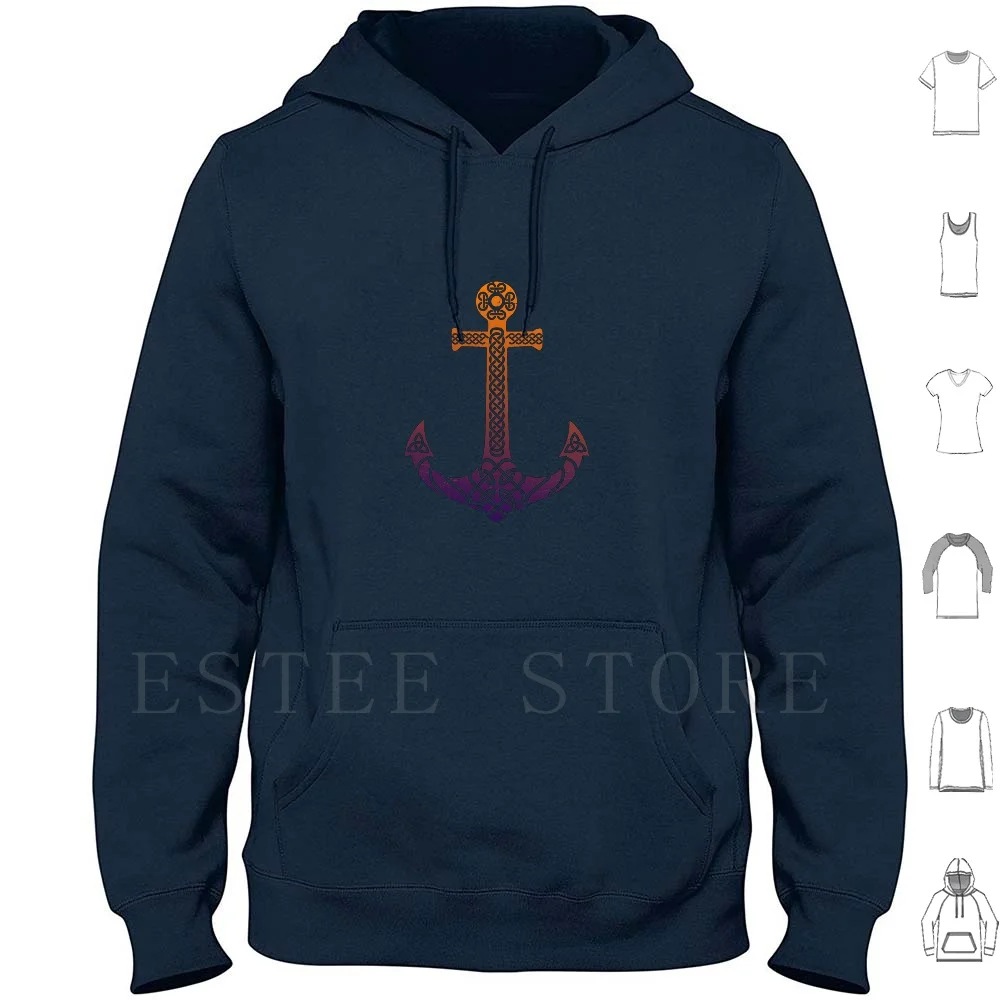 Symbol Anchor Tribal Tattoo Gift Idea Hoodies Long Sleeve Anchor Sea ...