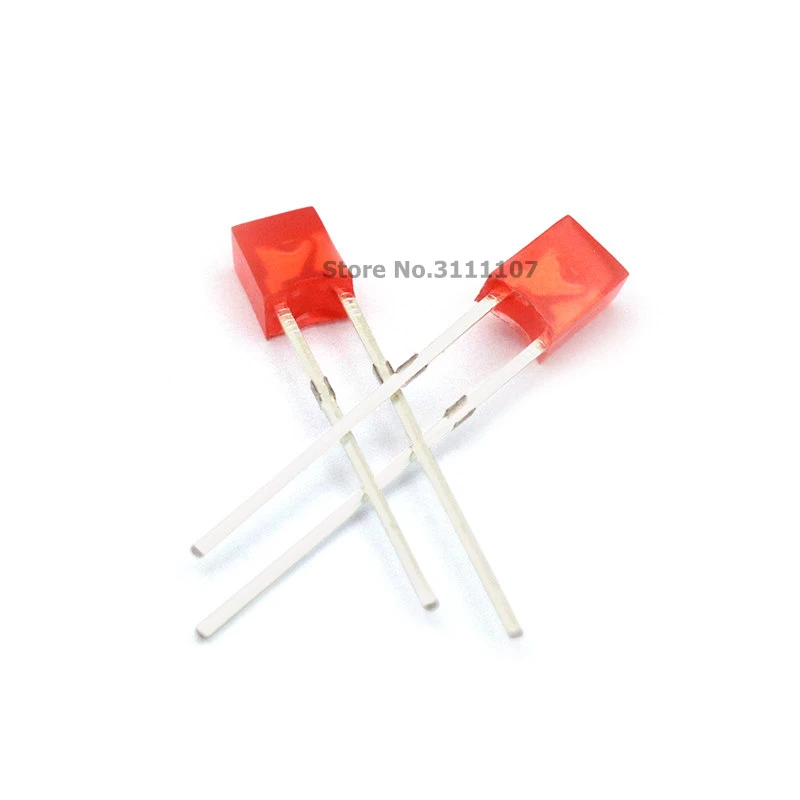 100pcs/lot 2x3x4 Square Led Red Light-emitting Diode 2*3*4mm Led Diode ...