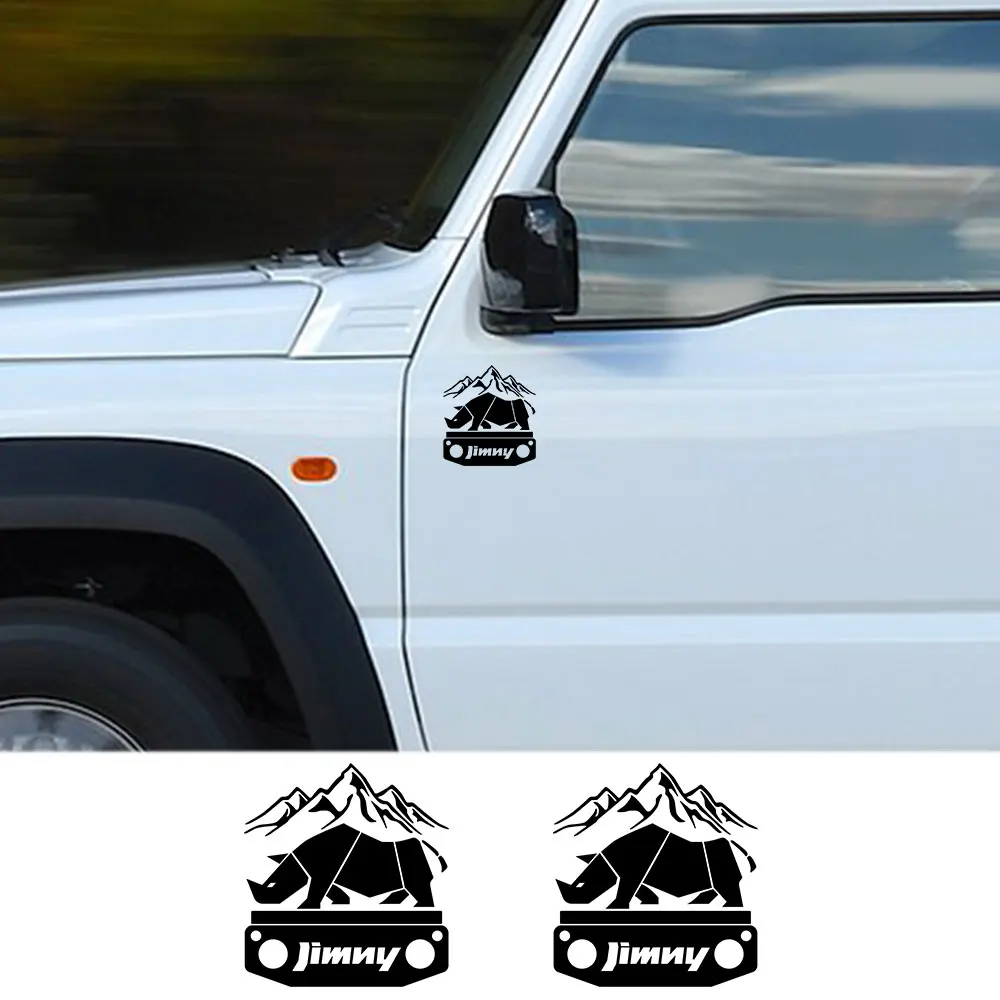 2PCS-Rhino-Adventure-Car-Stickers-Automobiles-Whole-Body-Decor-Vinyl ...
