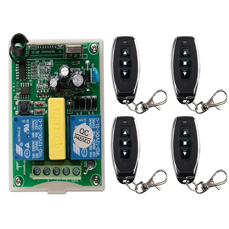 AC 220 V 2 CH 2CH RF Wireless Remote Control switch Receiver ...
