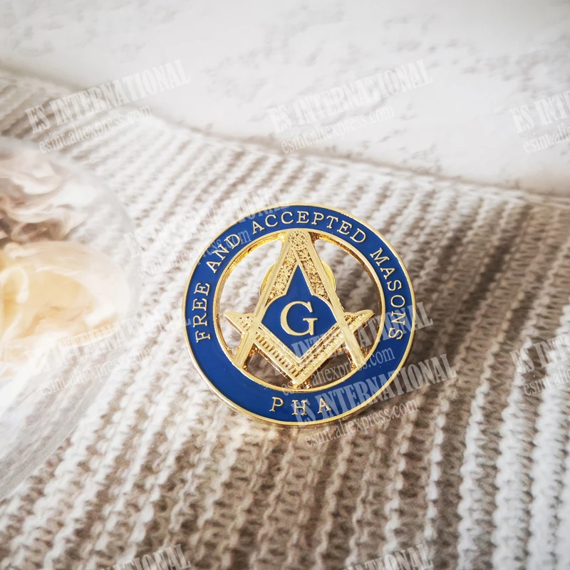 Masonic Lapel Pins Freemasonry Badge Mason Freemason FREE AND ACCEPTED ...
