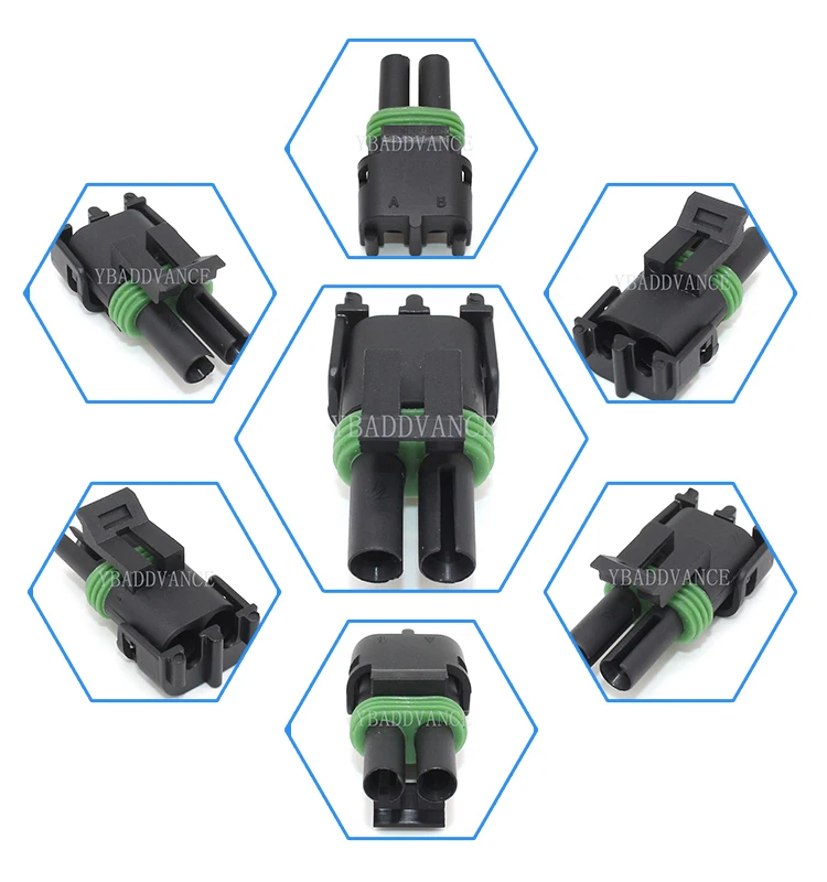 12015792 2 Pin Female Weatherpack Connector With Terminals and Seals ...