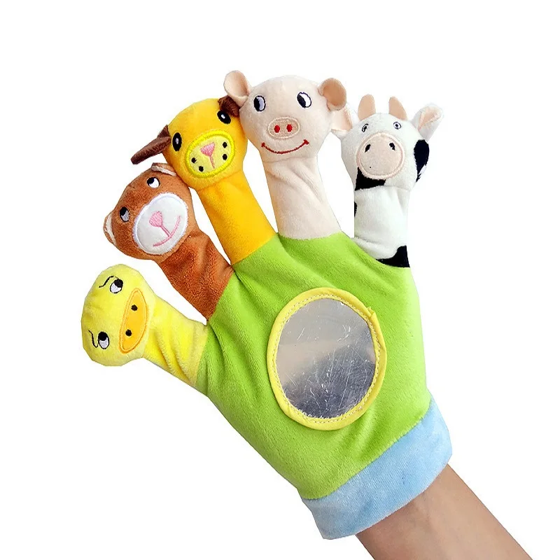 1pc Hand Puppet Cute Cartoon Biological Animal Plush Toys Child Baby ...