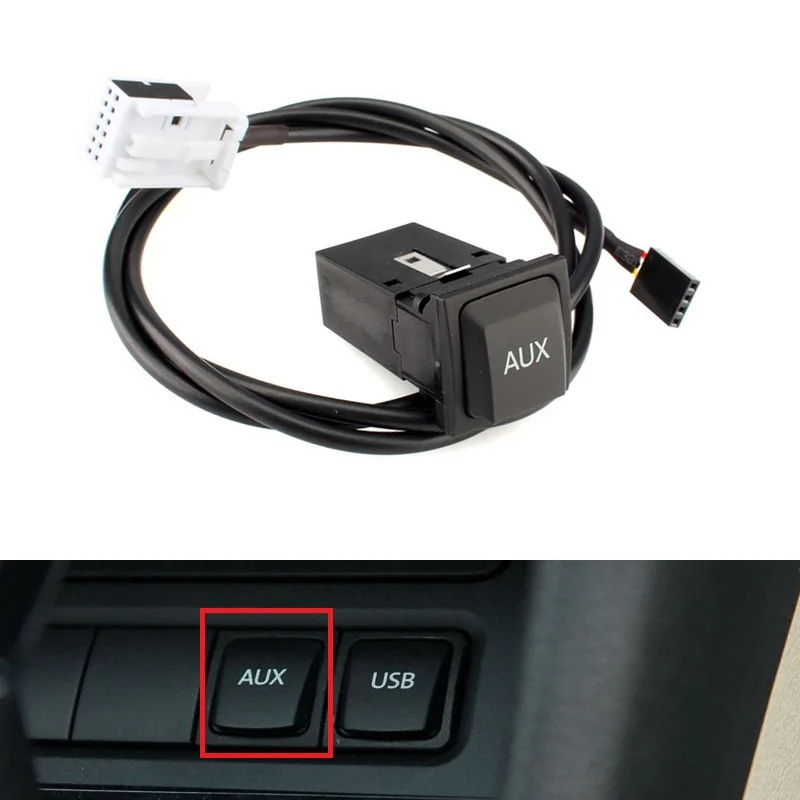 Auto Aux Adapter Switch Knop Kabelboom Kabel Voor Vw Golf 5 MK5 6 MK6 ...