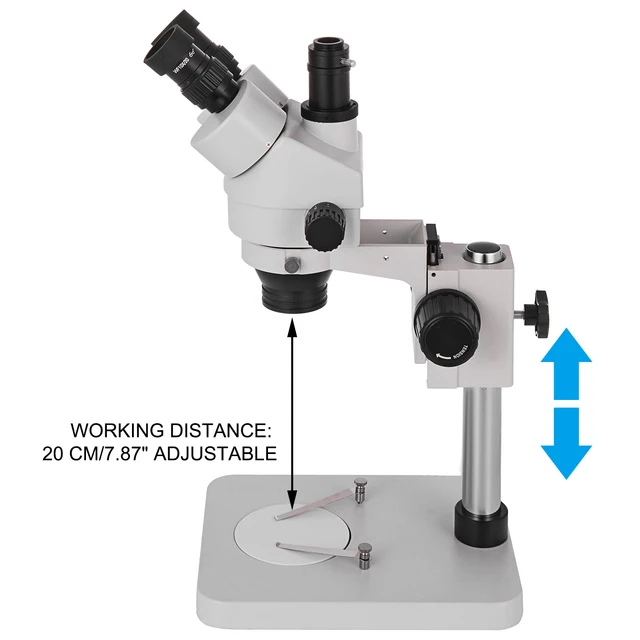 VEVOR 3.5X-90X Trinocular Stereo Digital Microscope 360°Swiveling Simul ...