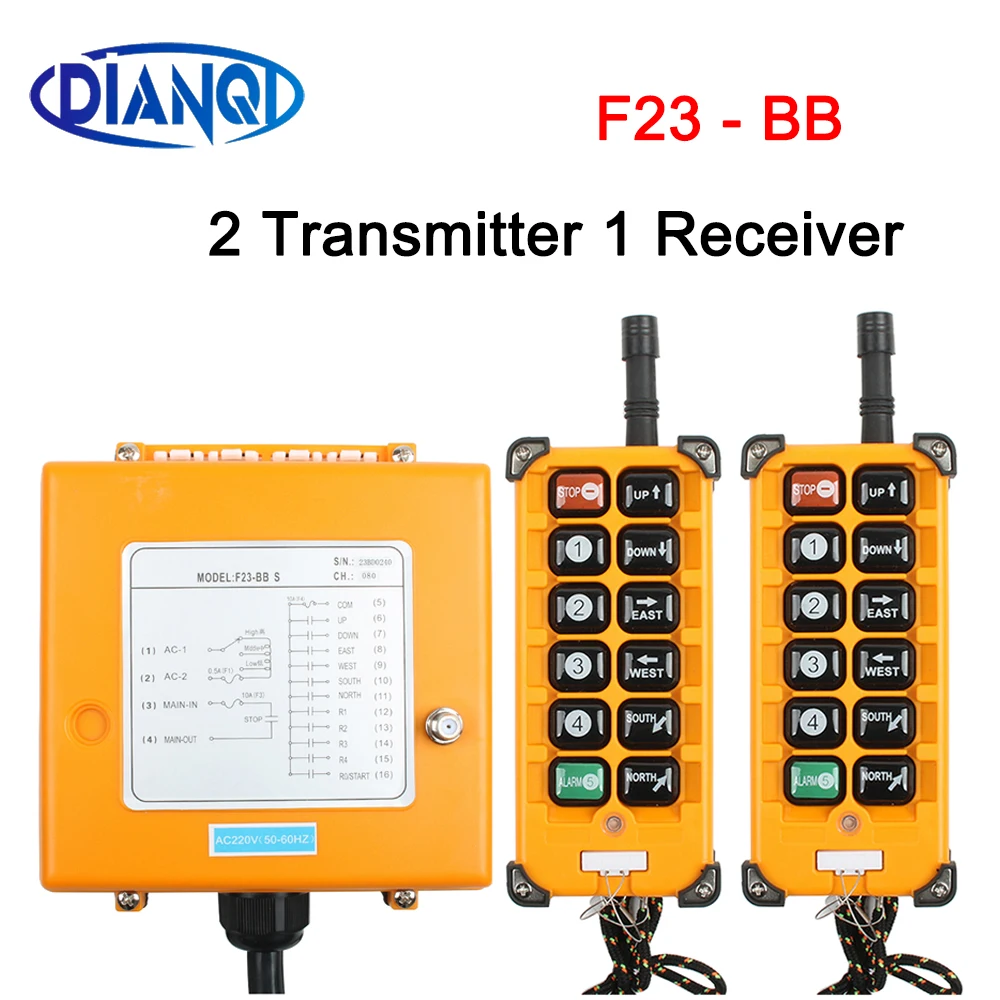 F23-BB Industrial Wireless remote controller 1 receiver+ 2 transmitter ...
