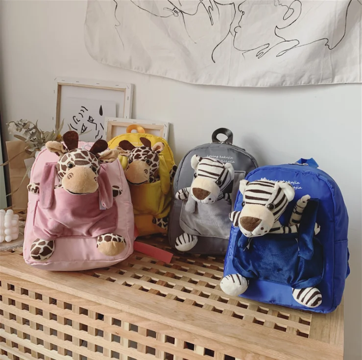 Cartoon Kids Plush Tiger Backpacks Baby Toy Schoolbag Student ...