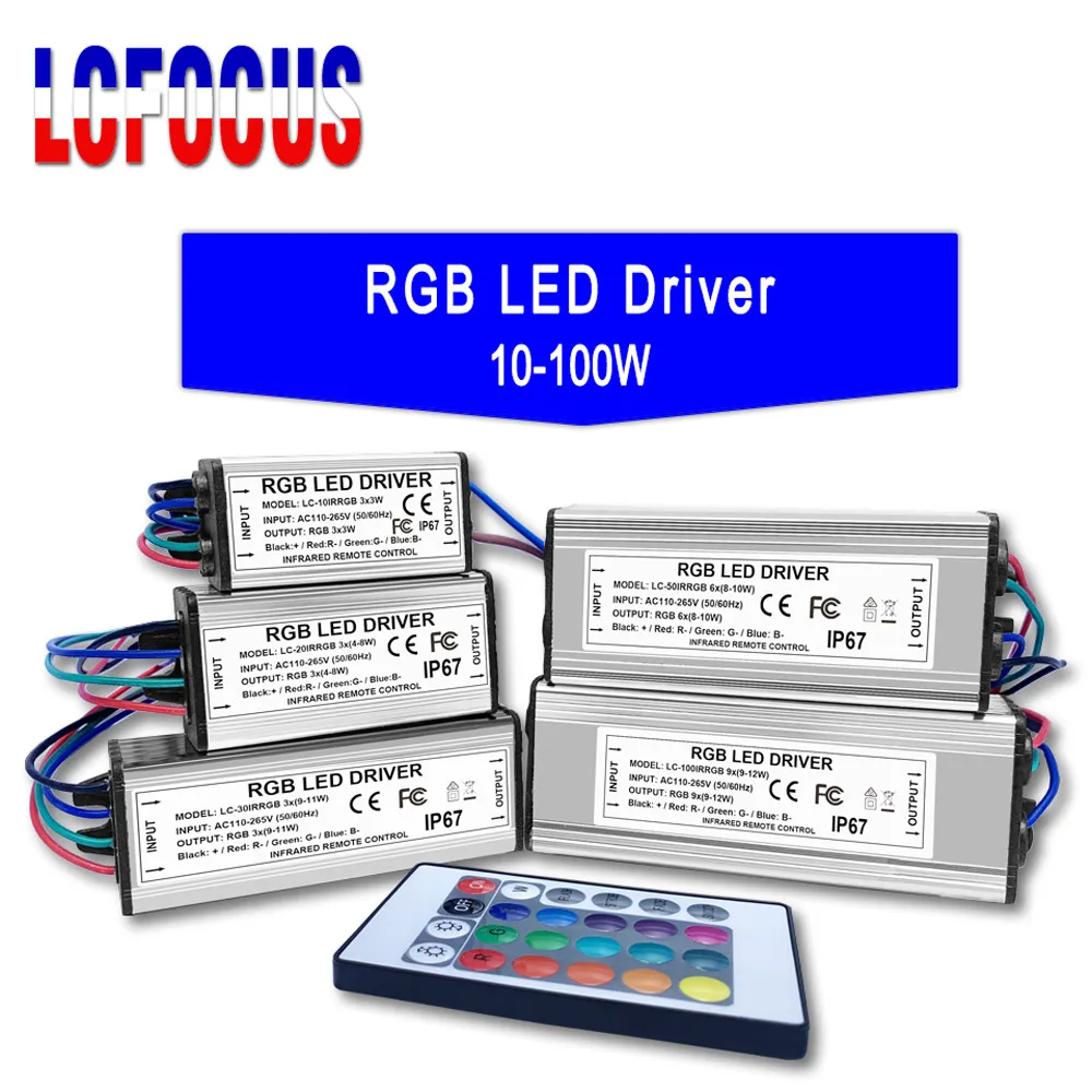 10w 20w 30w 50w 100w Rgb Led Driver Waterproof Ip67 Power Supply ...