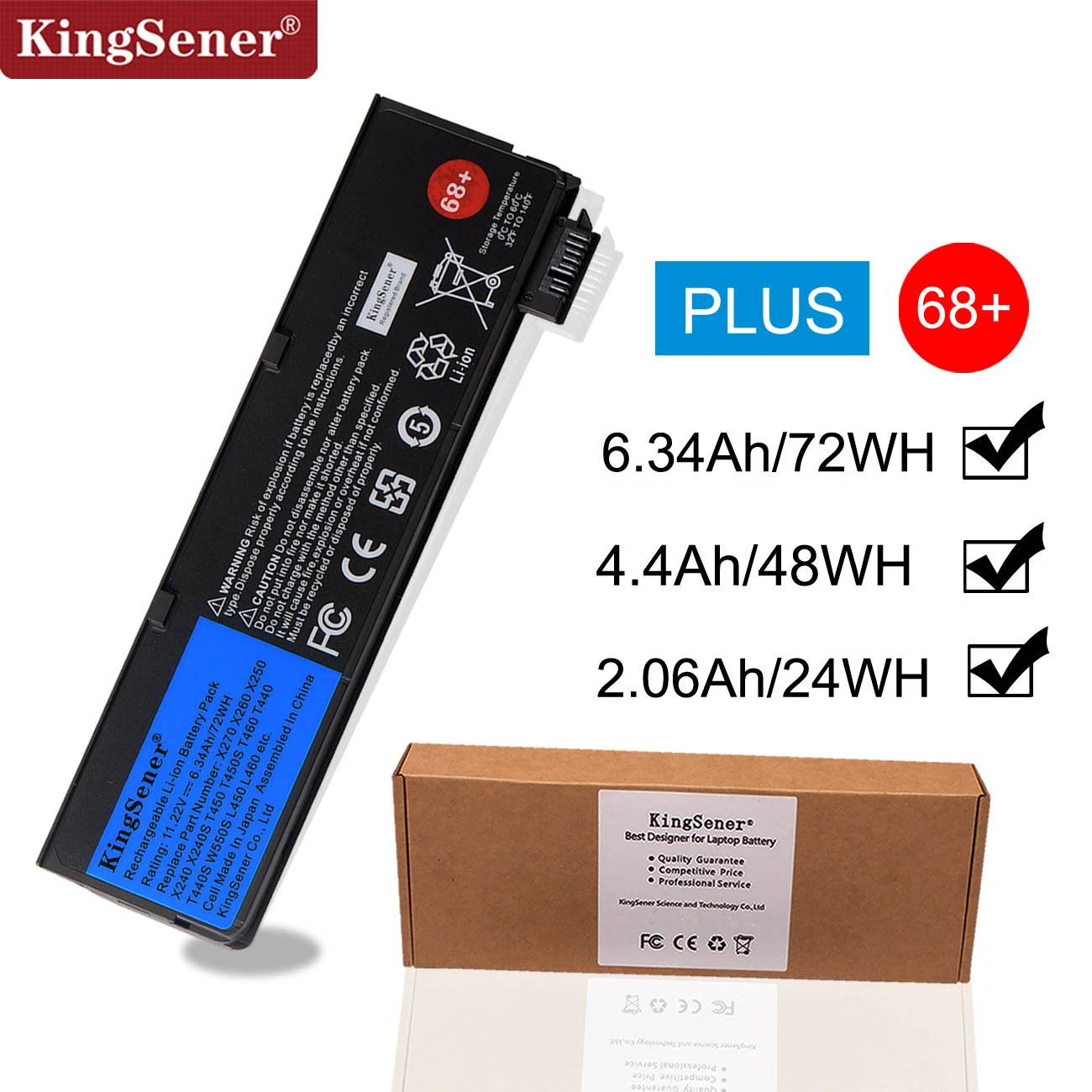 Kingsener Laptop Battery For Lenovo Thinkpad X270 X260 X240 X240s X250 ...