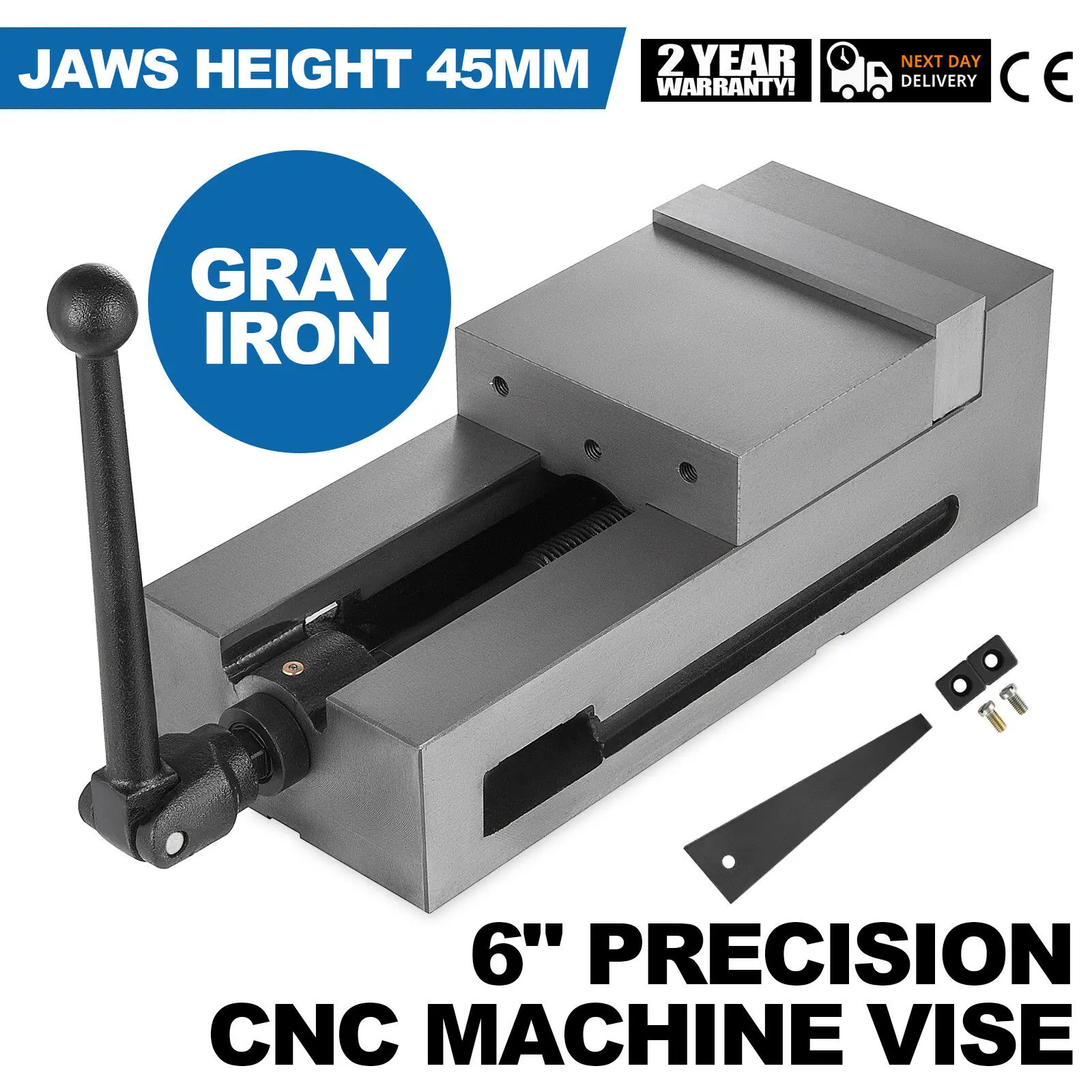 Bench Clamp Vise High Precision Clamping Vise 6 Inch Jaw Width CNC Vise ...