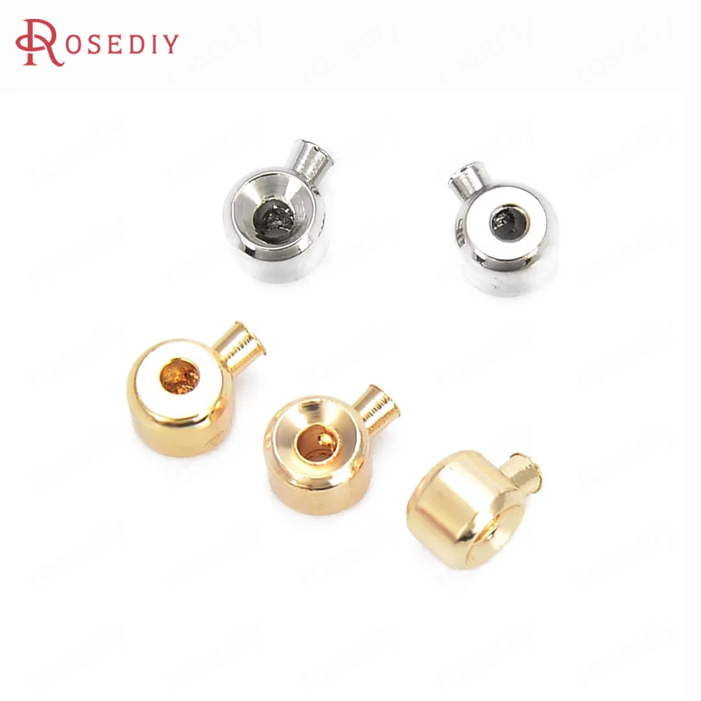 20PCS 2.5x3.2MM 3.3MM 24K Gold Color Brass Clip Station Clasps Ball ...