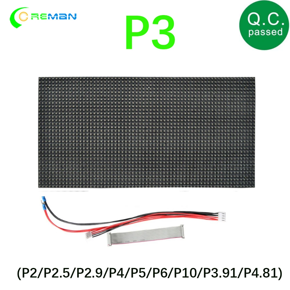 Módulo de matriz led P3 rgb a todo color, panel 192x96/p3, módulo de ...