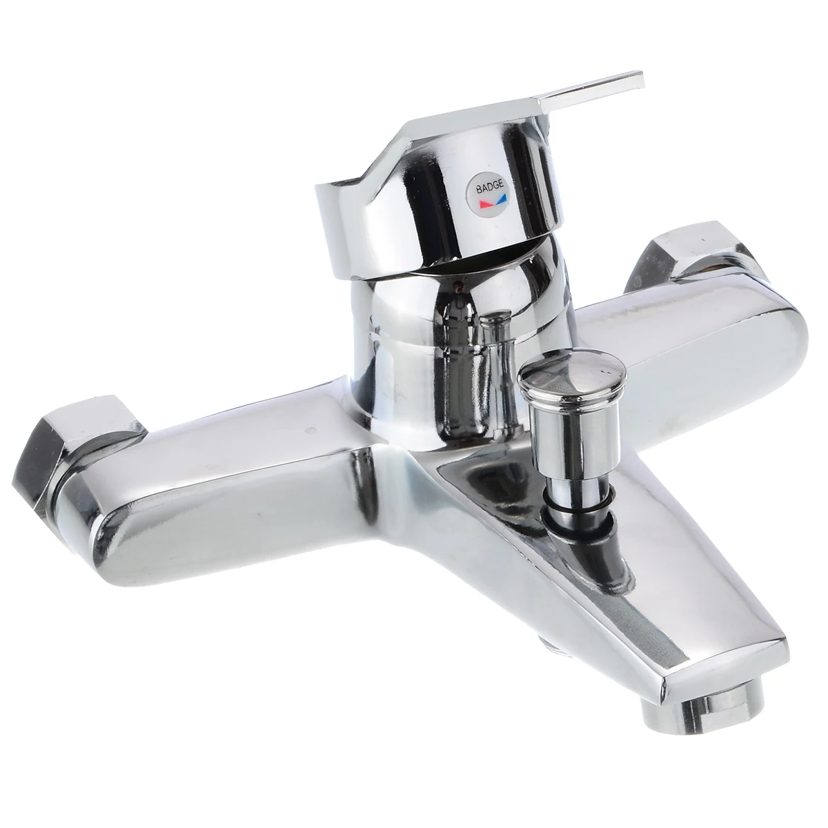 Chrome Zinc Alloy Bathroom Basin Mixer Faucet Sink Tap Wall Mounted Hot ...