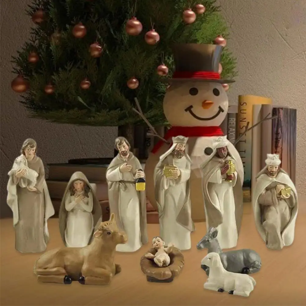 10pc-11pcs-Christ-Birth-Of-Jesus-Statue-Nativity-Scene-Set-Christmas ...