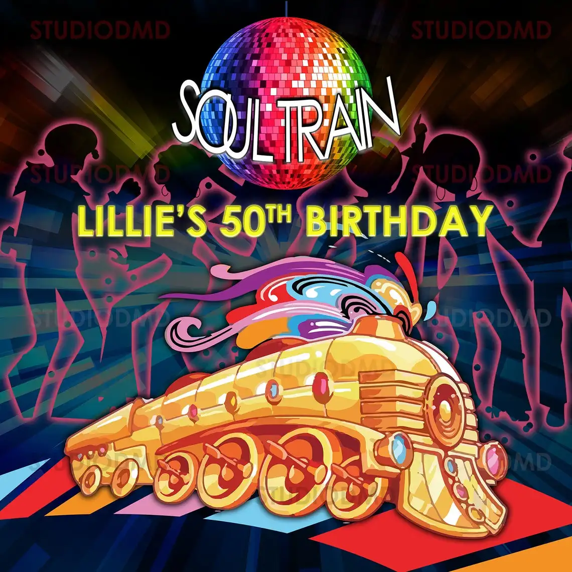 Custom 60s 70s Soul Train Disco Music Dance Ball Led Light Backdrops ...