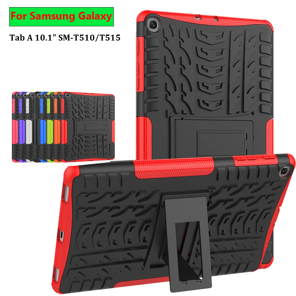 Heavy Duty 2 in 1 Hybrid Rugged Silicon Case For Samsung Galaxy Tab A ...