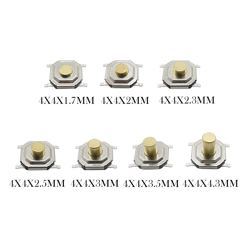 50Pcs-4x4mm-SMD-Tactile-Push-Button-Switchs-PCB-Momentary-Tact-Switch ...