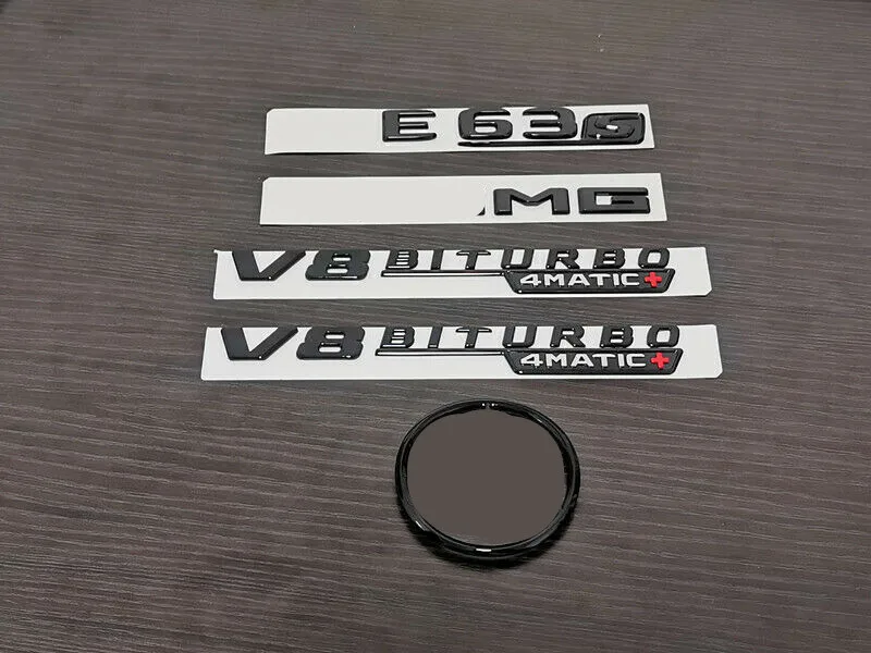 光沢のある黒のe63s amg biturbo 4maticエンブレムリアトランク用スターバッジw213 e63 a0998108500 ...