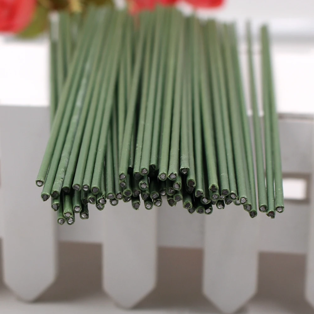 Objets décoratifs,Tige de fil Floral en plastique,tige de fil de fleur ...