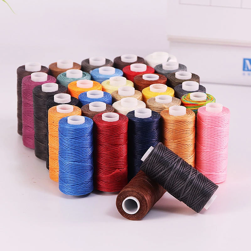 50m 0.8mm Thickness Waxed Thread For Leather Waxed Cord For Diy ...