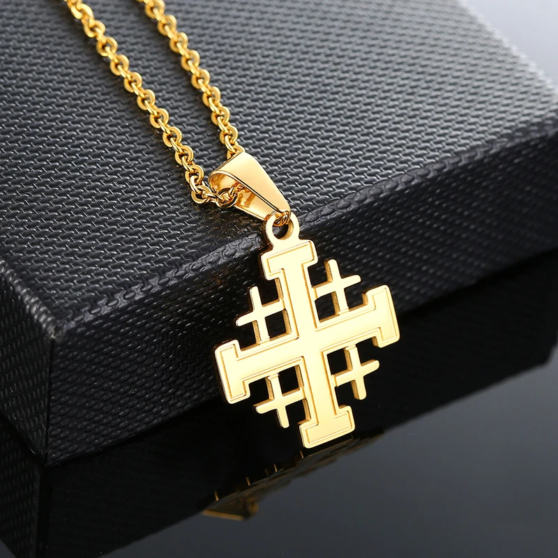 Bible Jerusalem Crusaders Cross Pendant Necklaces Medieval Religious ...