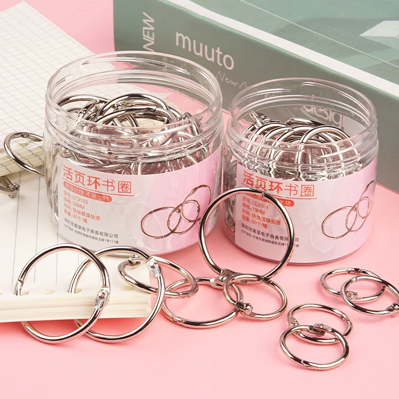 Rose Gold Silver Loose leaf Binding Ring Metal Binding Ring File ...