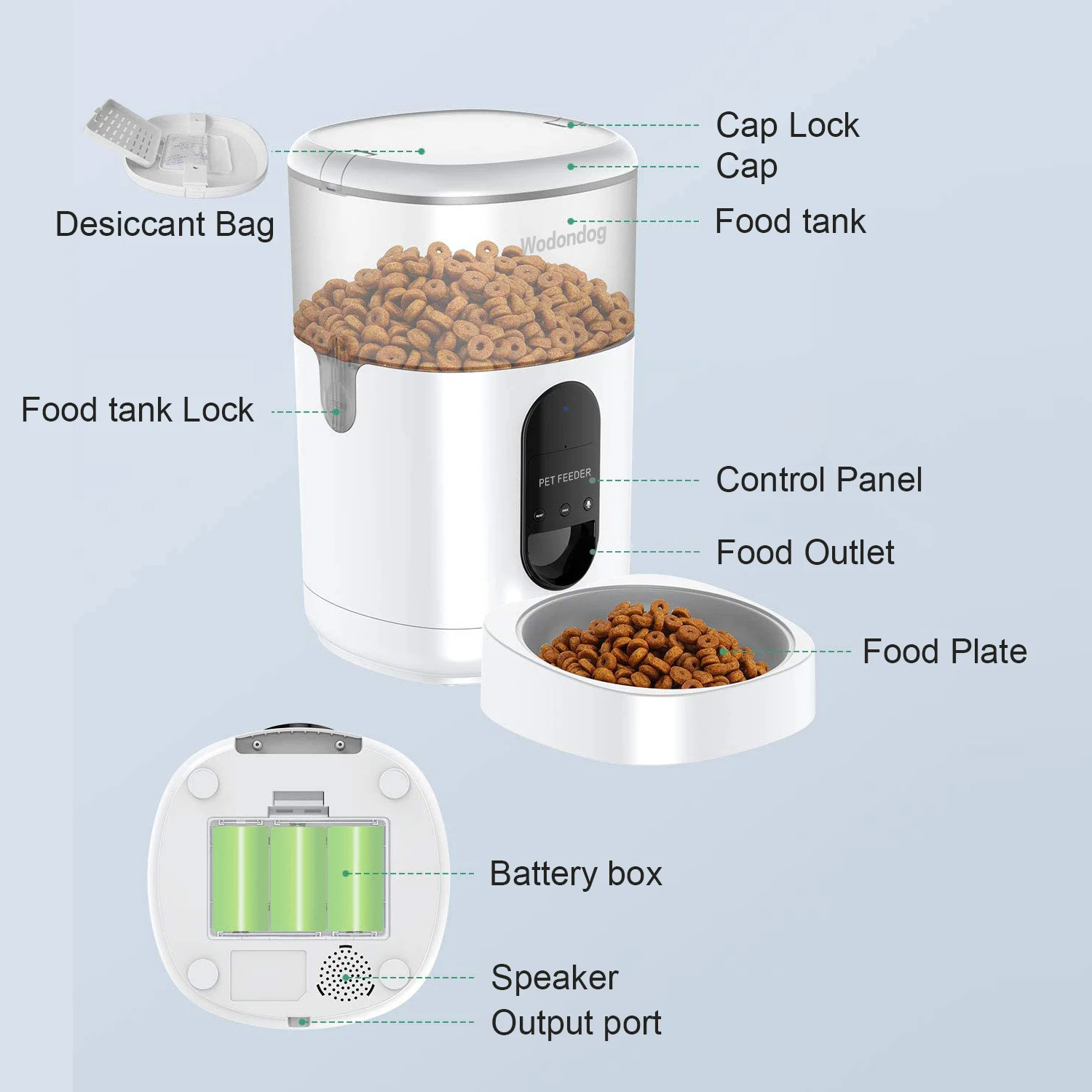 WiFi Automatic Feeder with Timer Function and Remote Control of The App ...