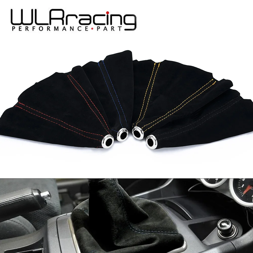 16mm Universal Suede Leather Car Gear Shift Collars Carbon Fiber Auto ...