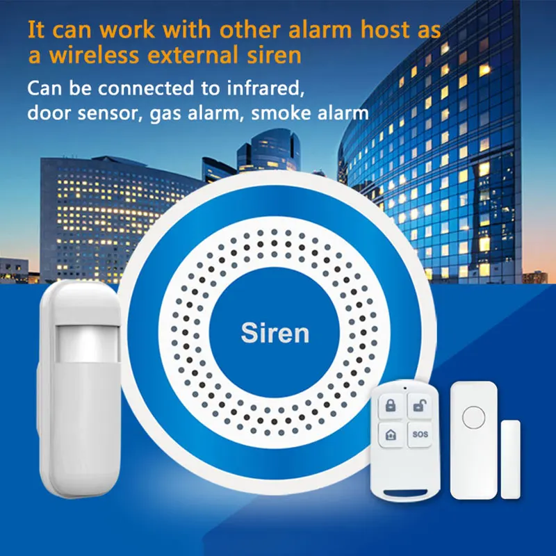 433mhz Wireless Siren | Wireless Indoor Siren | Wireless Siren Alarm ...