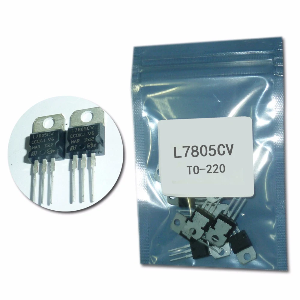 Regulador de voltaje de tres terminales, 7805 L7805CV, IC electrónico ...