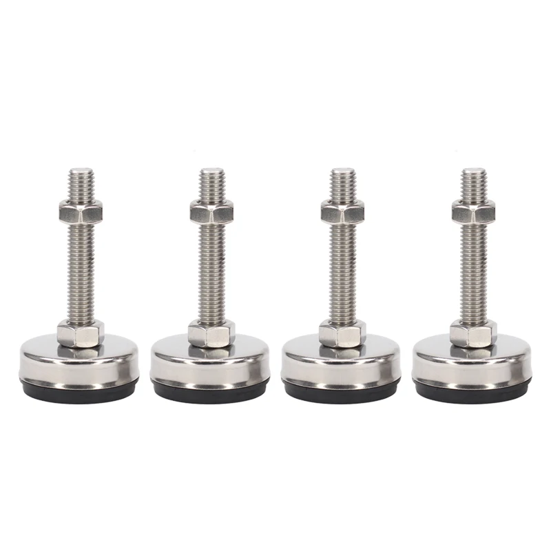 4Pcs Stainless Steel Dia 85mm Level Fixed Adjusting Feet with M16 Screw ...